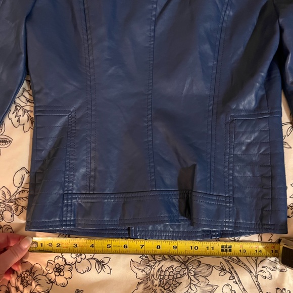 Paris Blues | Jackets & Coats | Vintage Blue Leather Jacket | Poshmark